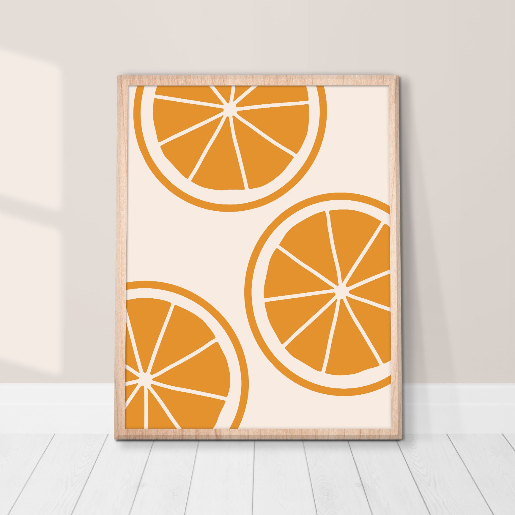 Orange Print Orange Slice Wall Art Kitchen Print Cute - Etsy