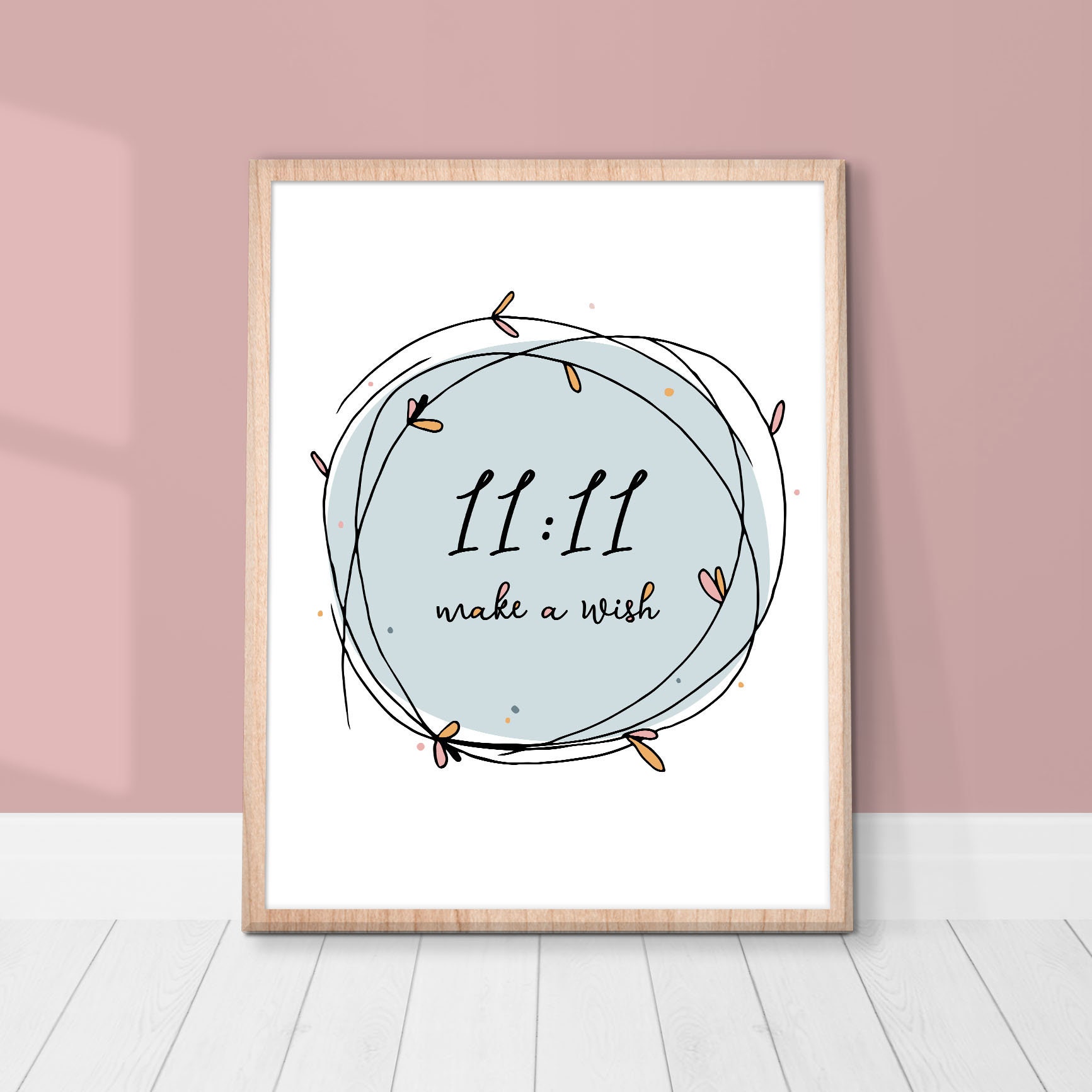 11:11 Make A Wish Print, Angel Number Sign, Affirmation Poster ...