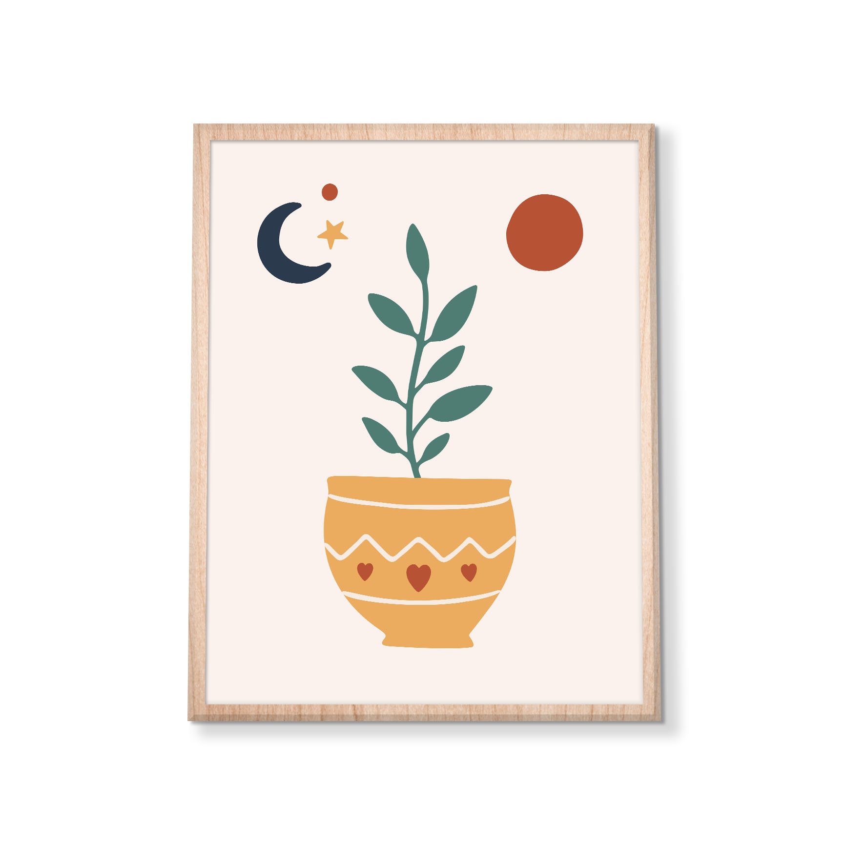 Boho Modern Plant Print Botanical Poster Cute Boho Decor - Etsy