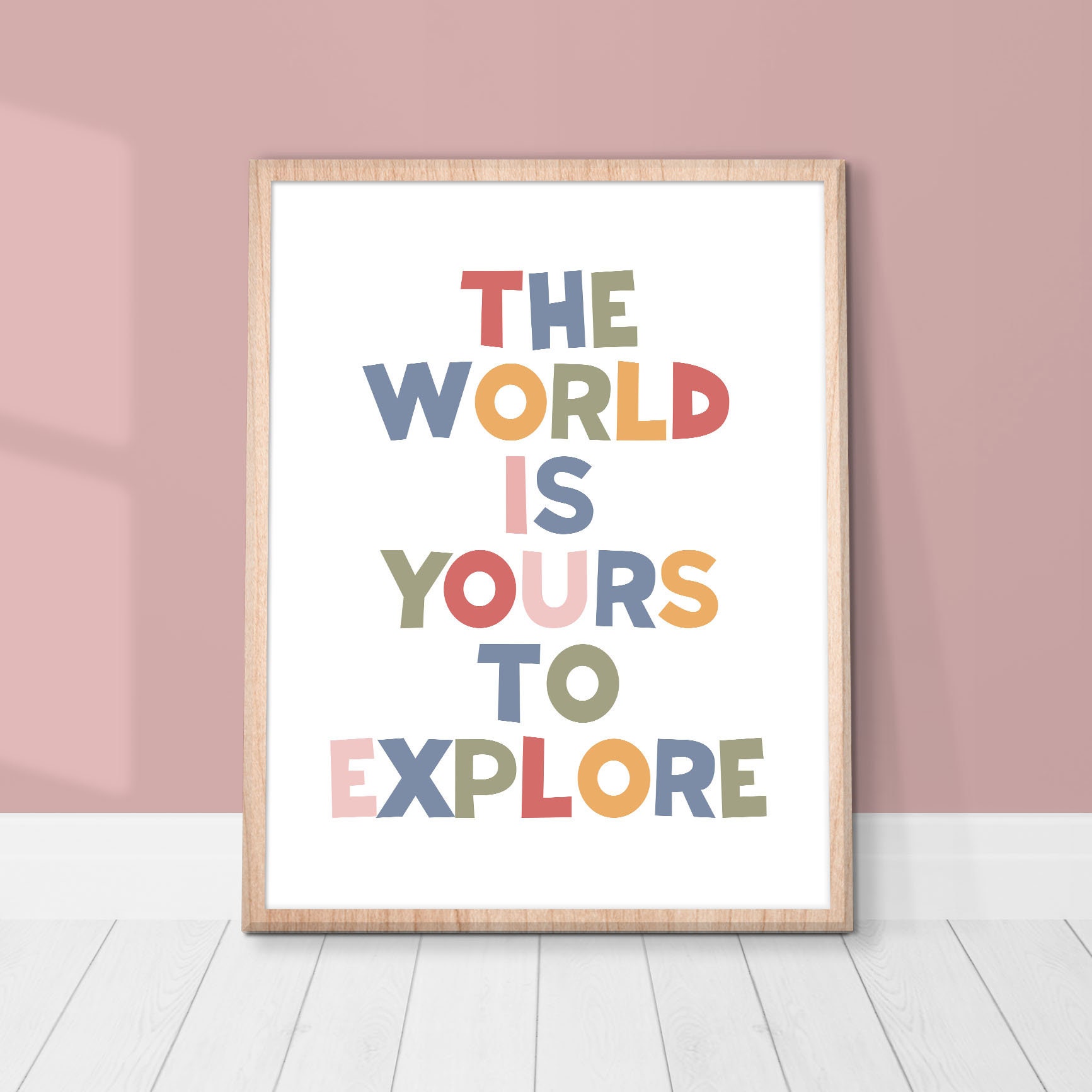 The World is Yours to Explore Print, Nursery Printable Wall Art ...