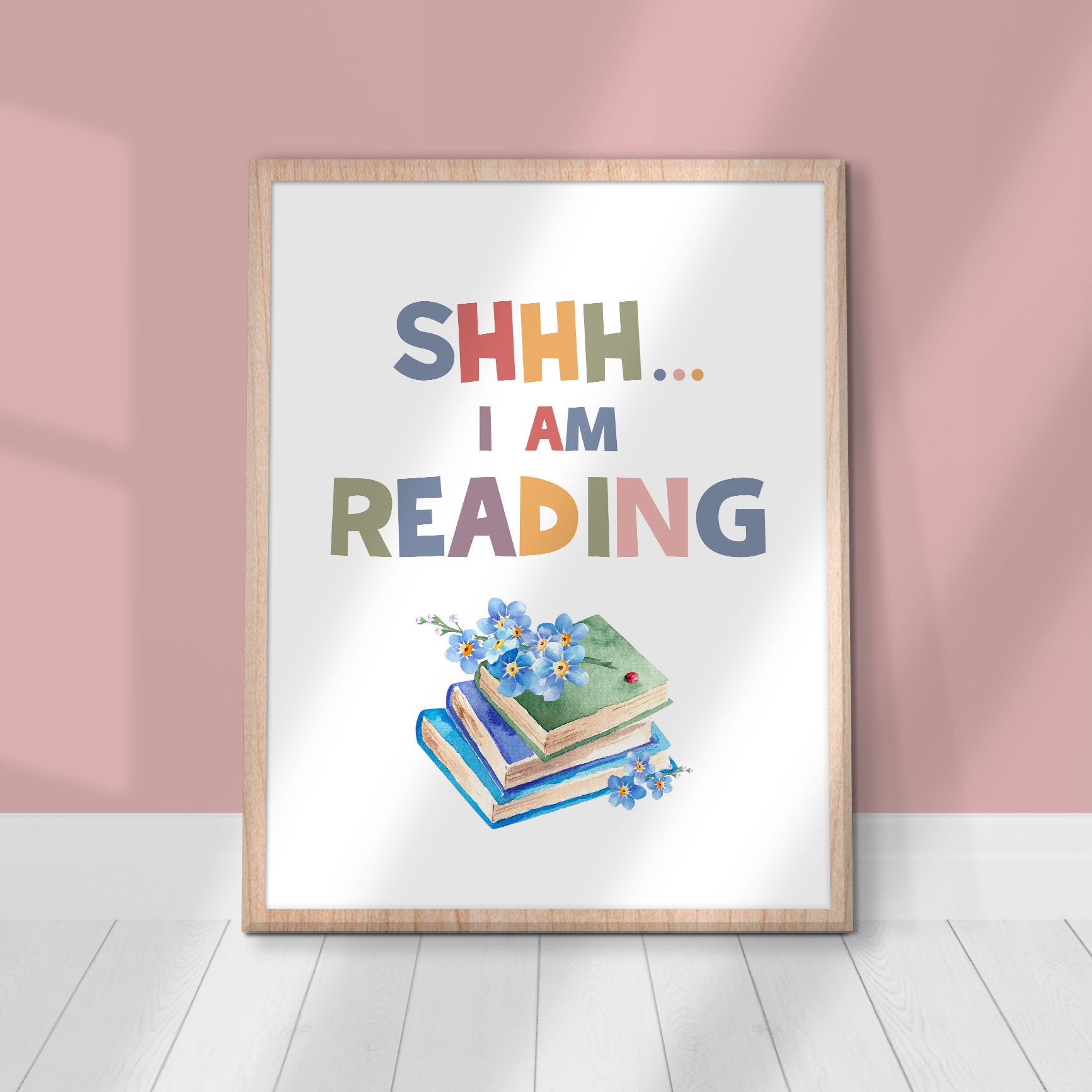 Shhh… I'm Reading Print, Reading Nook Poster, Book Lover Quote ...