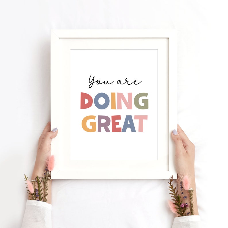 You Are Doing Great Print, Motivational Quote Poster, Playroom Art ...