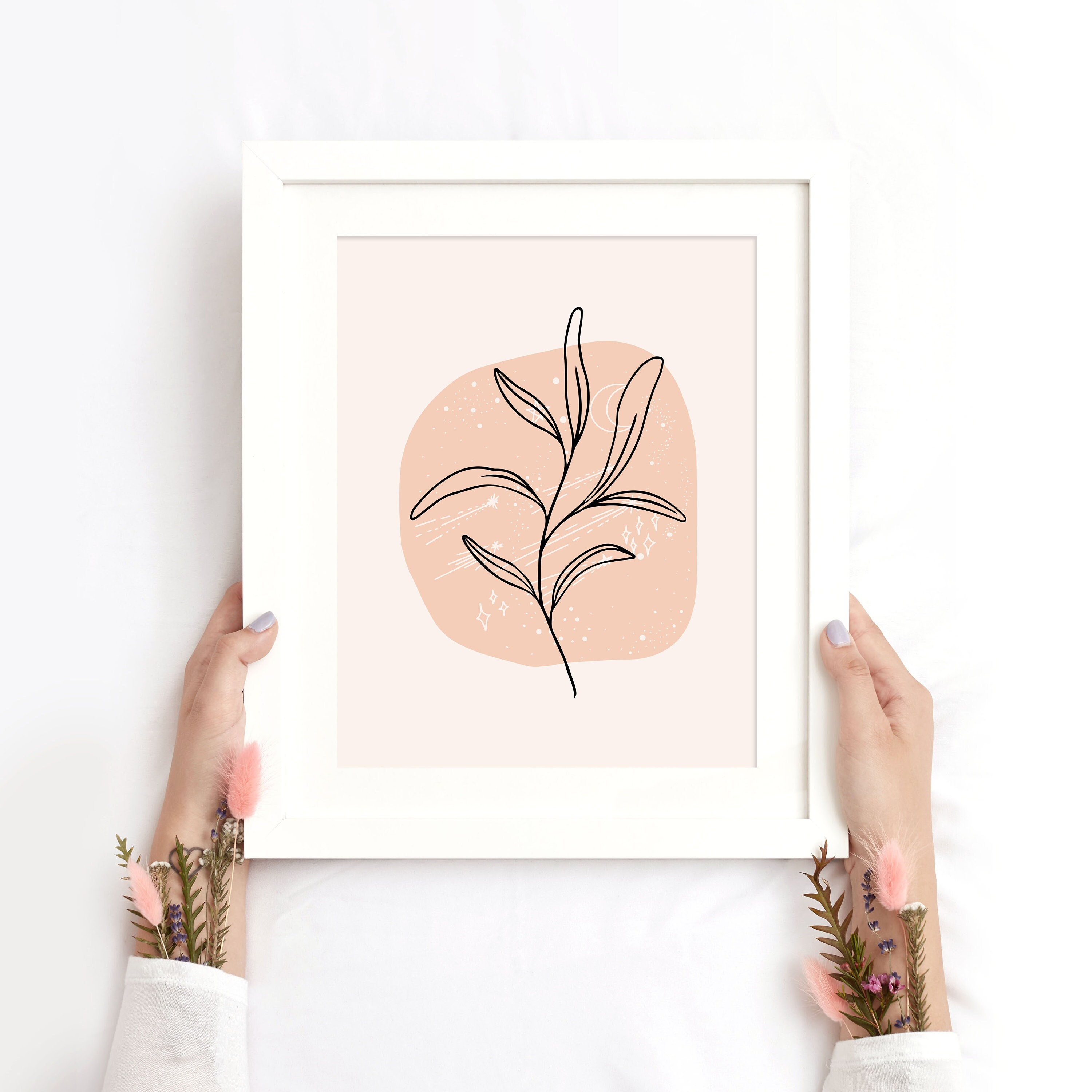 Botanical Boho Print Bohemian Printable Wall Print Abstract - Etsy