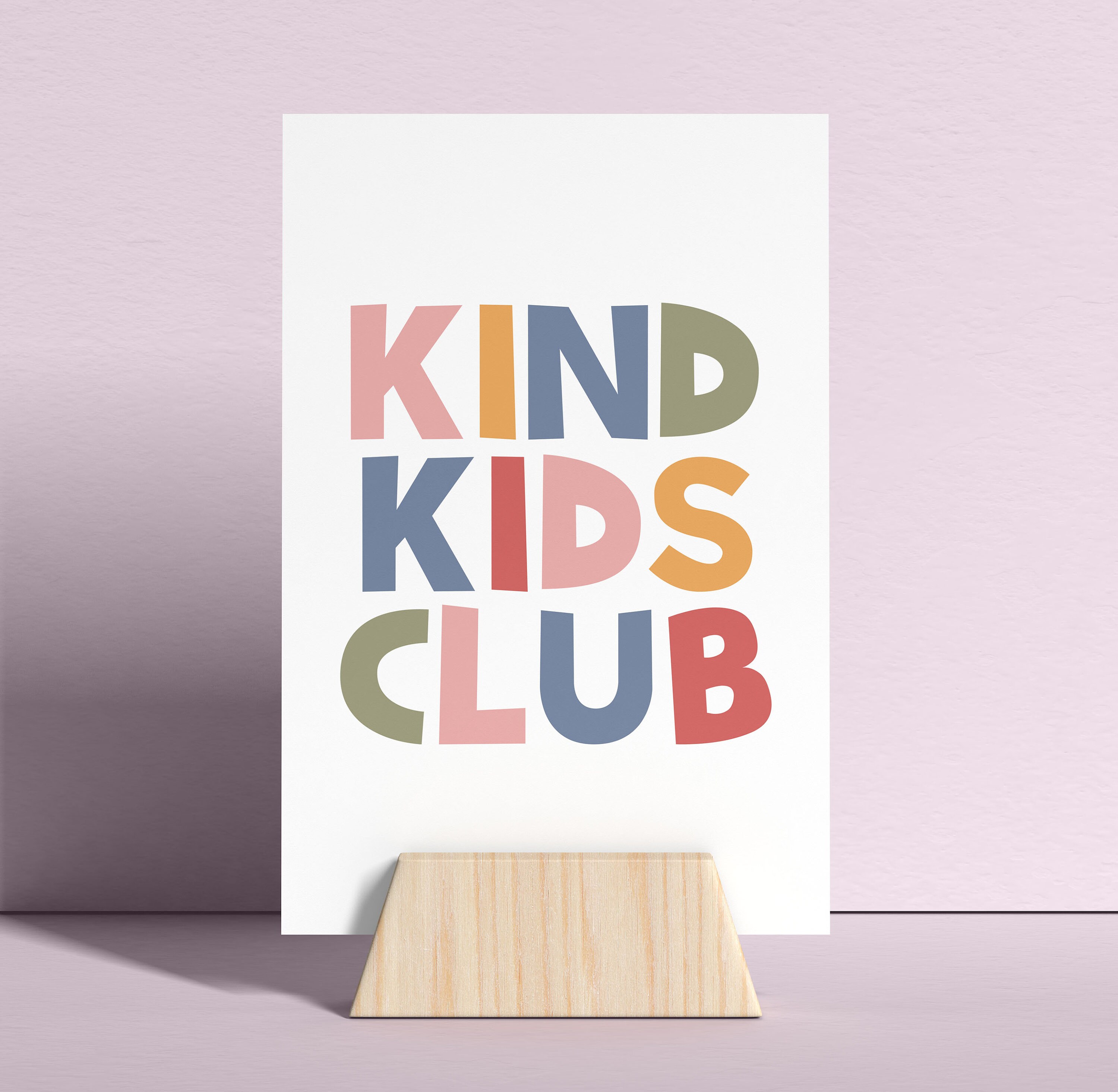 Kind Kids Club Print, Kid's Room Printable Wall Art, Classroom Sign ...