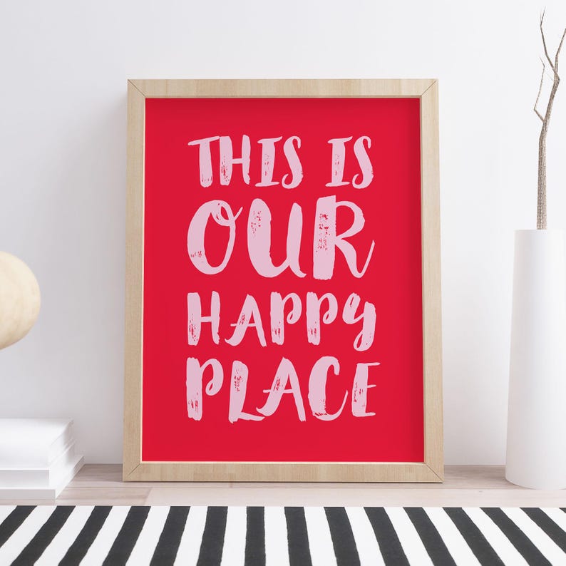 This is Our Happy Place Printable Wall Art, Living Room Poster, Entry ...