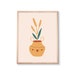 Boho Modern Plant Print, Botanical Poster, Wheat Basket Print, Kids ...