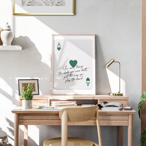 Ace of Hearts Print, Playing Card Poster, Lucky Printable Wall Art ...