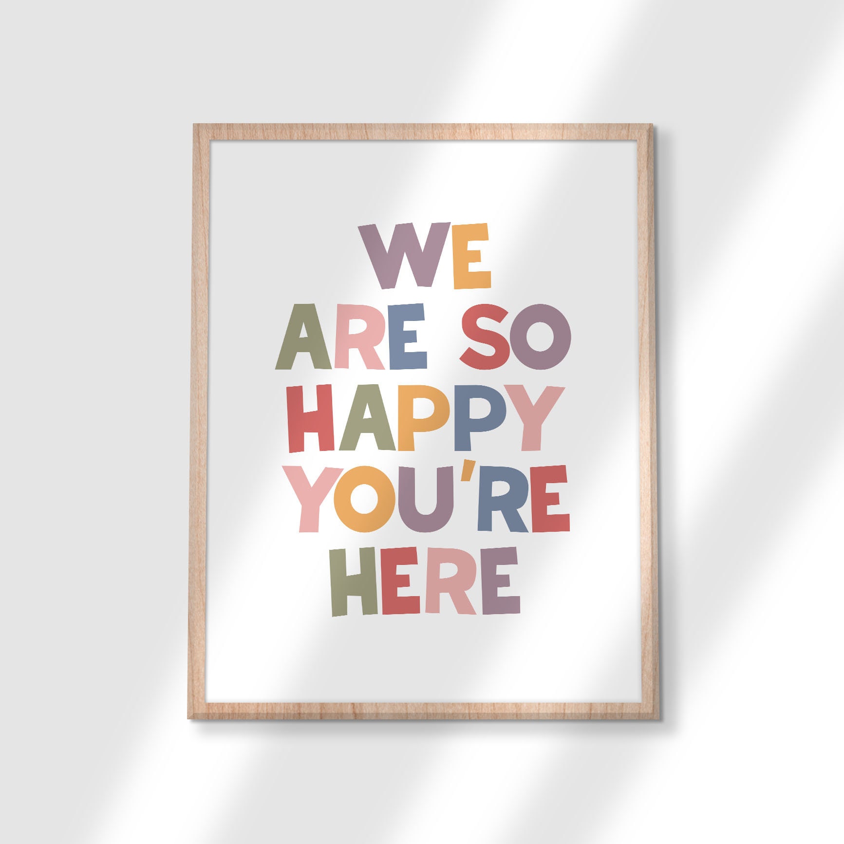 We Are so Happy You're Here Print, Positive Motivational Quote Poster ...