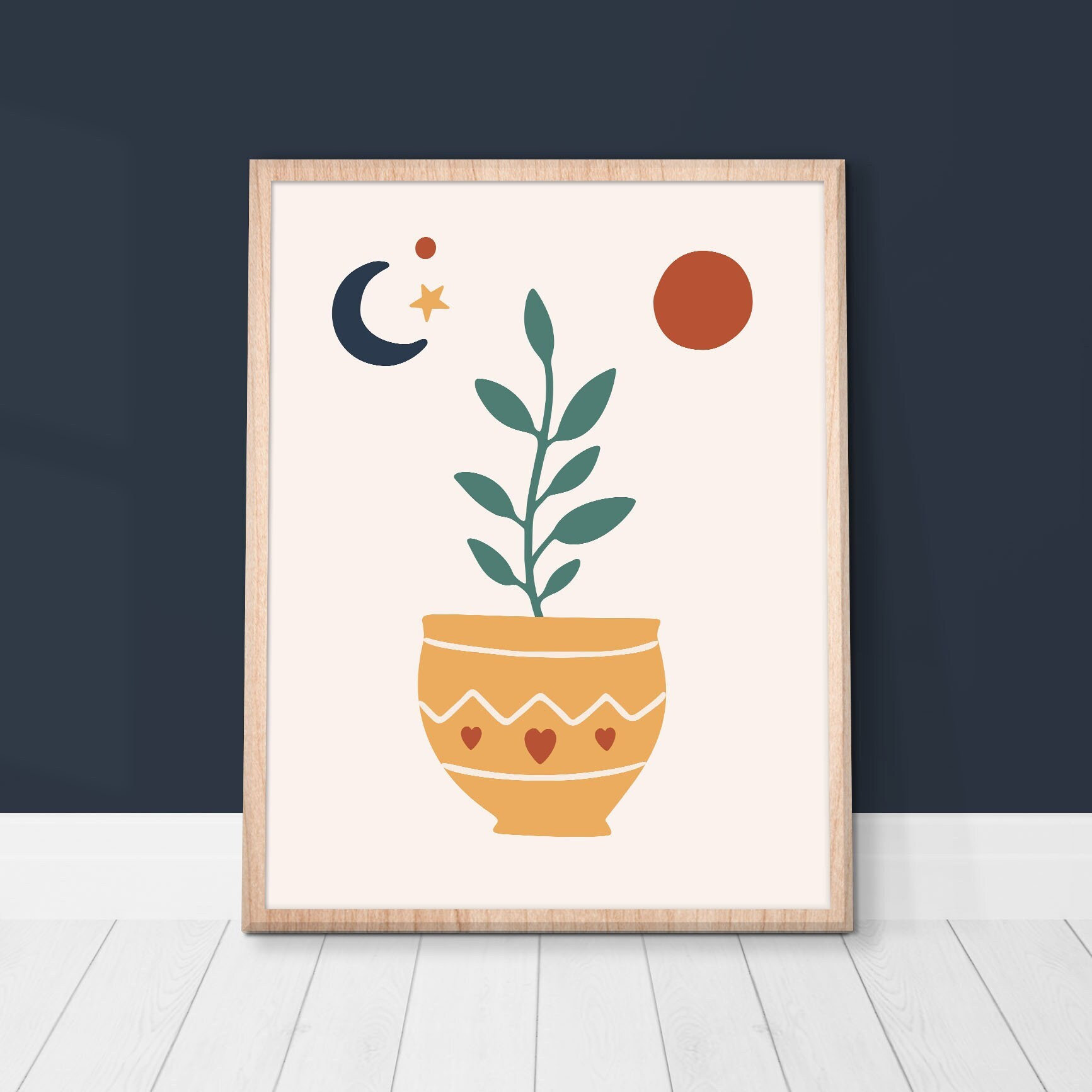 Boho Modern Plant Print Botanical Poster Cute Boho Decor - Etsy