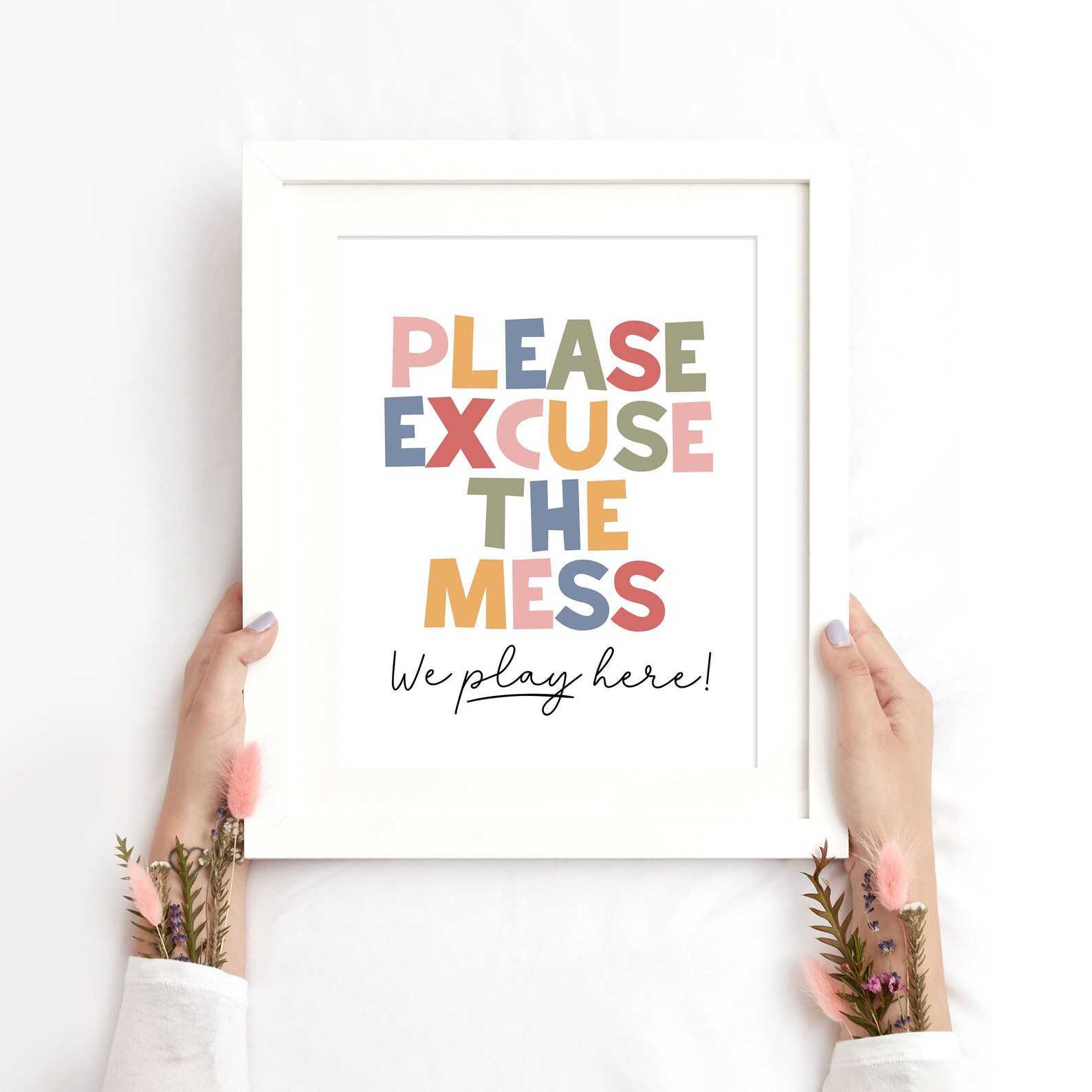 Please Excuse the Mess We Play Here Print, Kids Room Poster, Living ...