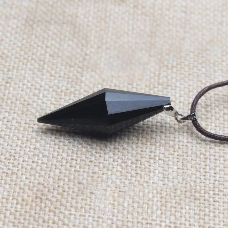 Black Obsidian Natural Stone Pendants Sky Series Huge Spirit - Etsy