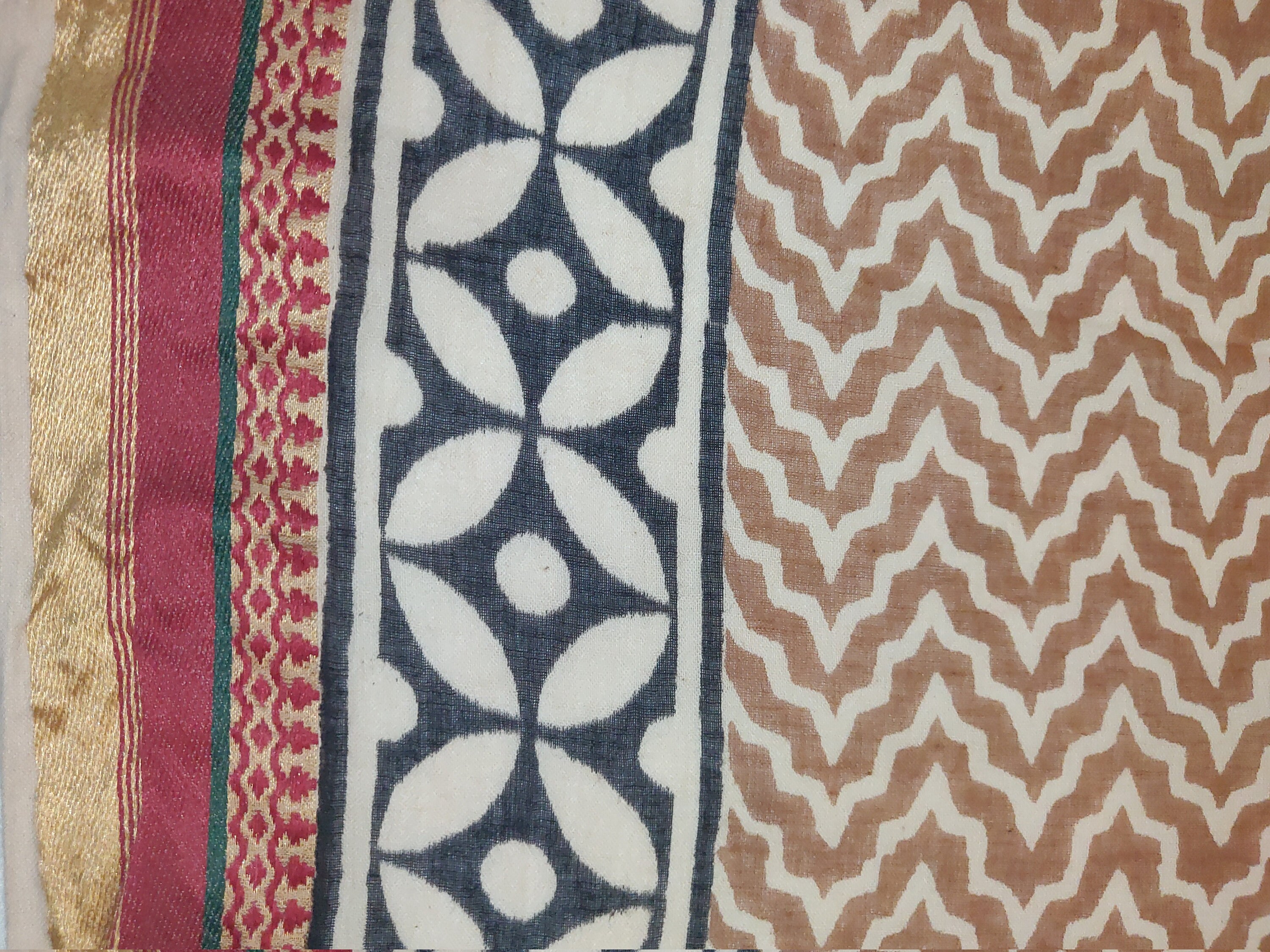 Red Handmade bagru Block Print Natural Dye Sarong Cotton Bagru | Etsy