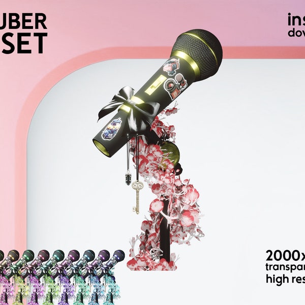 Vtuber Mic Flower - Etsy