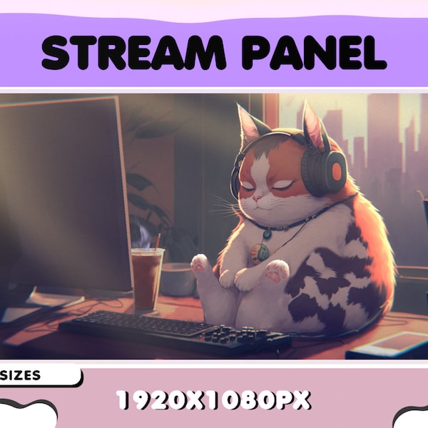 Cat Stream Overlay Twitch - Etsy