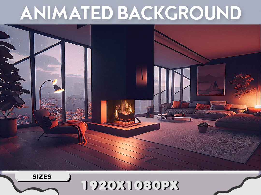 Relaxing Rainy Day Animated Background Cozy House Fireside Lofi Warm ...