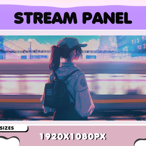Anime Girl Twitch Overlay - Etsy