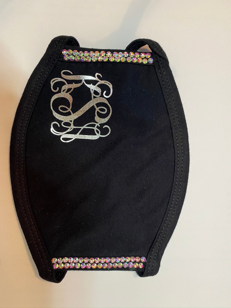 Monogram Face Mask Rhinestone Monogram Face Mask Women Face - Etsy