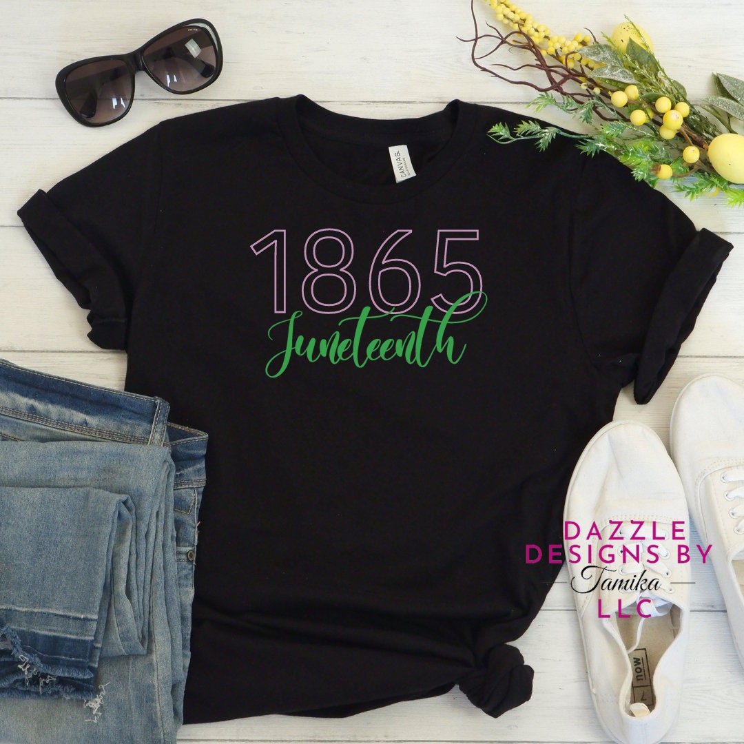 Juneteenth Tshirt/pink and Green Juneteenth Shirt - Etsy