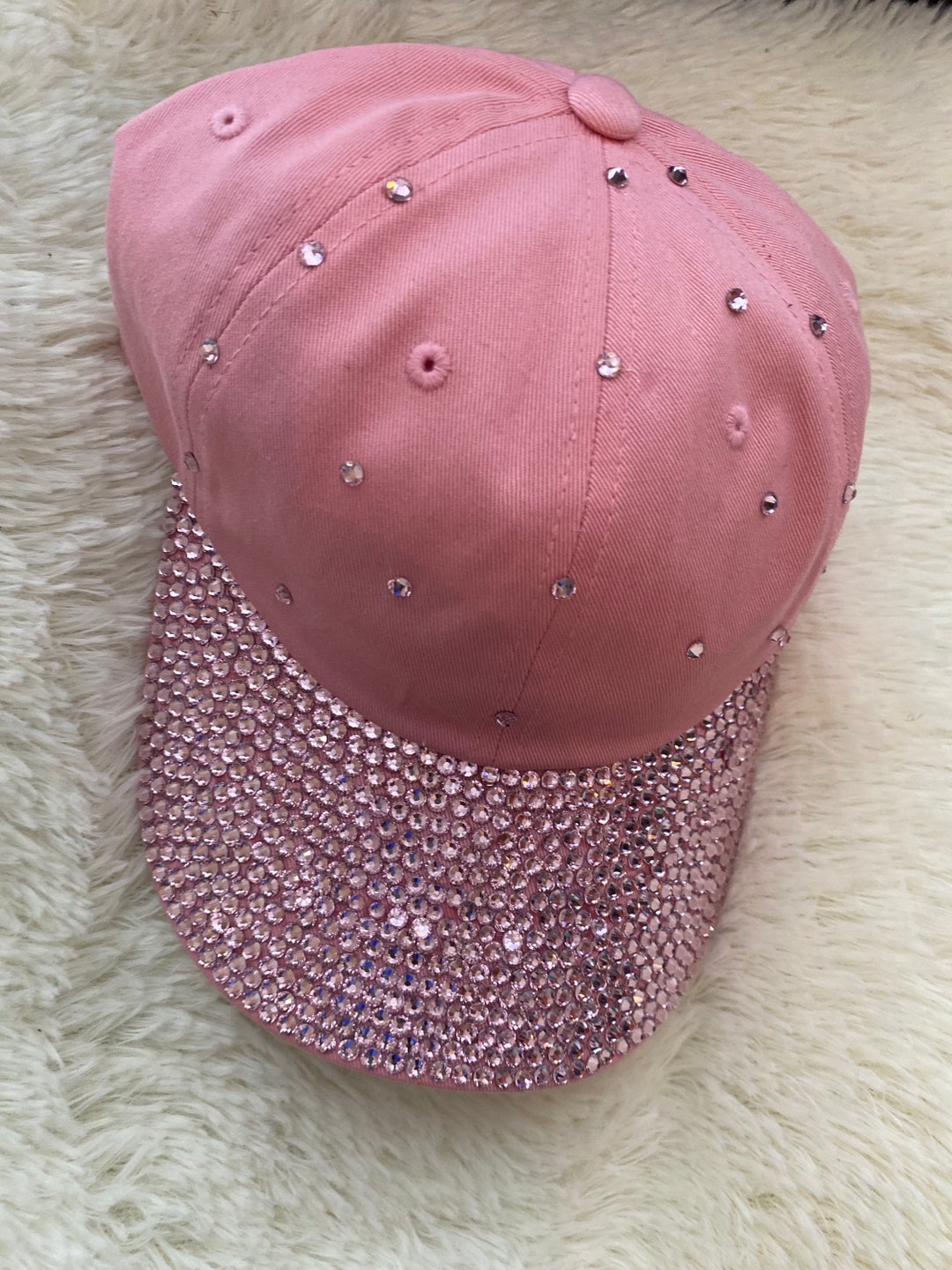 Pink Bling Rhinestone Hat/ Ladies Bling Cap - Etsy