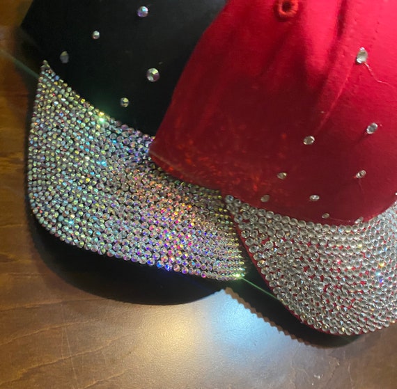 Women Silver Rhinestone Hat Red Rhinestone Hat - Etsy