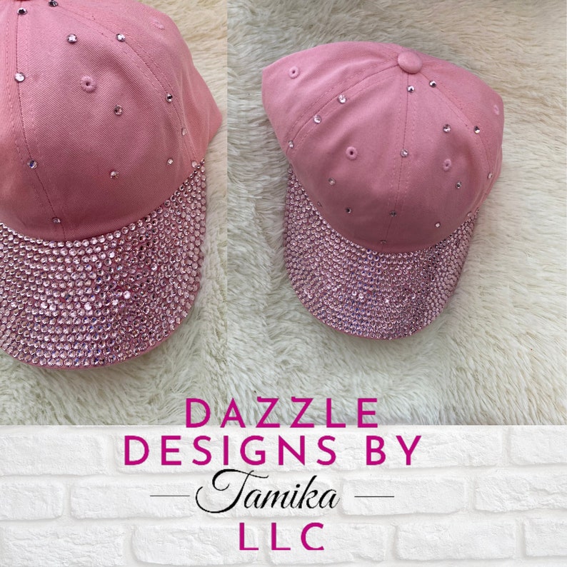 Pink Bling Rhinestone Hat/ Ladies Bling Cap - Etsy