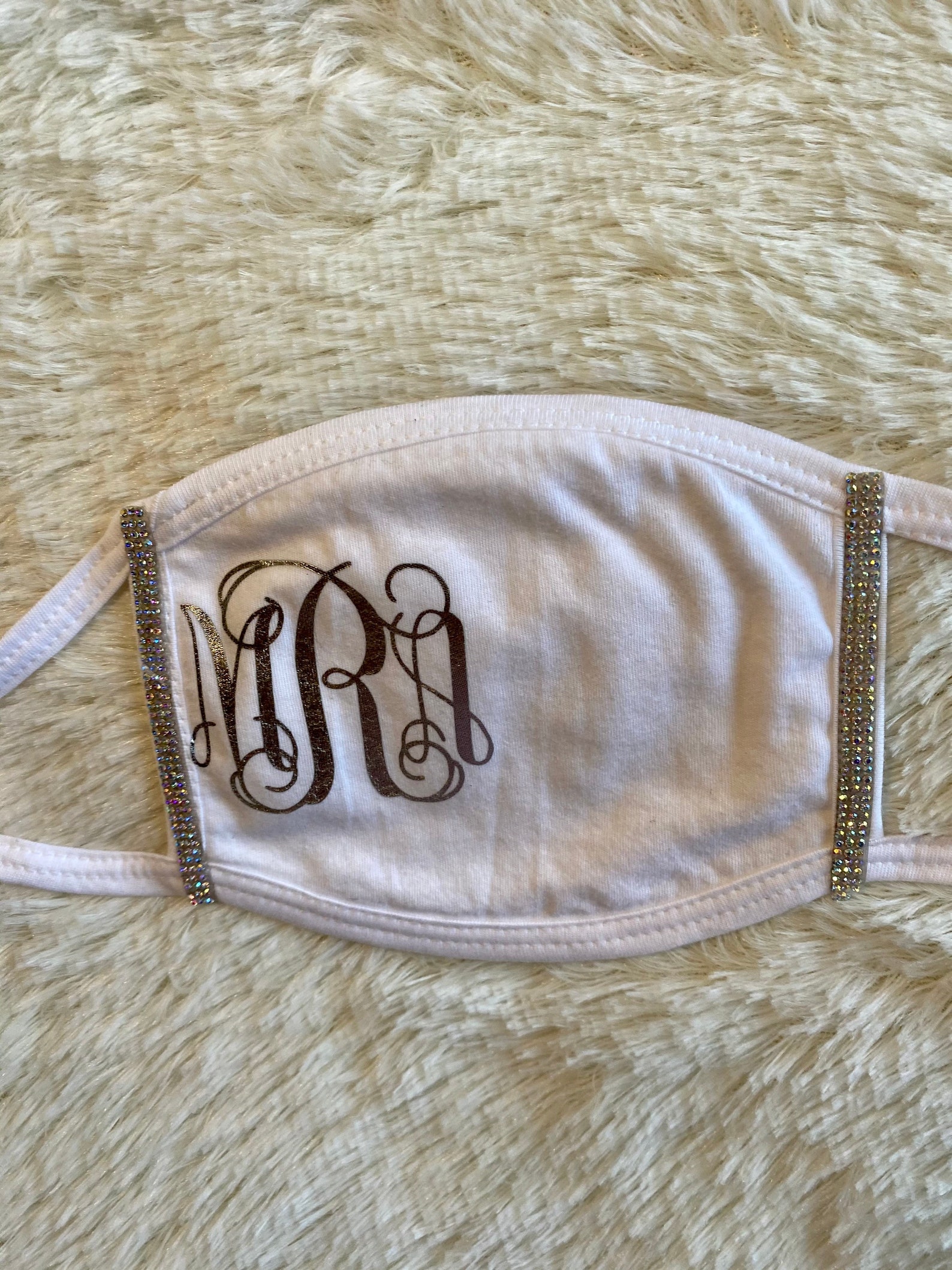 Monogram Face Mask Rhinestone Monogram Face Mask Women Face - Etsy