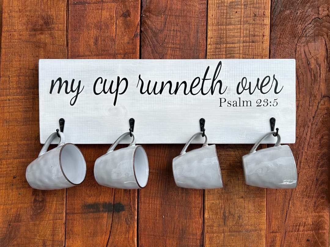 Coffee Cup Rack / My Cup Runneth Over - Etsy