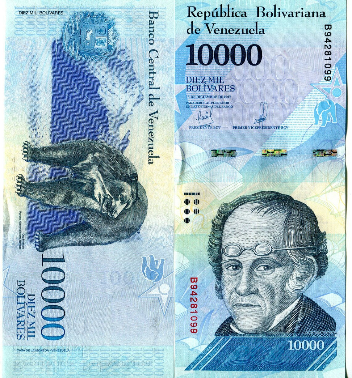 Venezuela Banknote 10000 Bolivares Banknote From Venezuela Paper Money ...