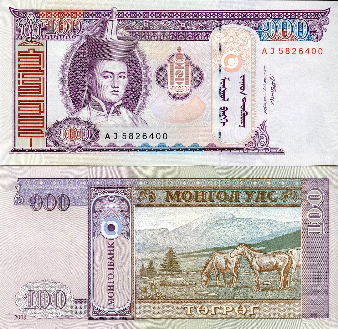 Mongolia Banknote 100 Tugrik Pick 65b Banknote From Mongolia Paper ...