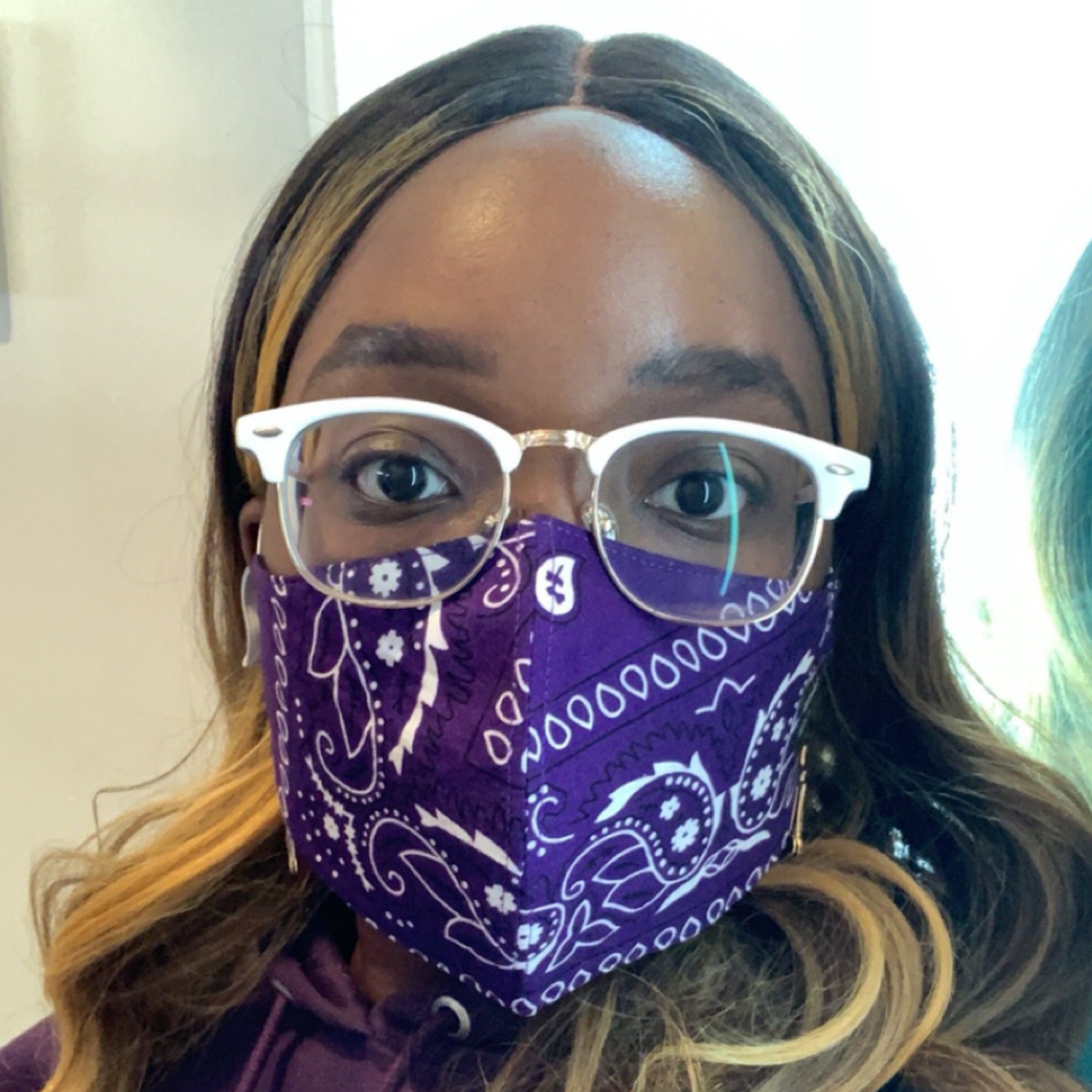 Bandanna algodón máscara w / interfaz, máscara facial adulto, cubierta ...