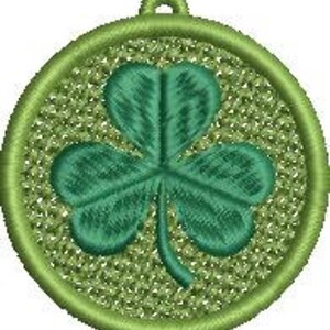 Shamrock Pendant/charm FSL Machine Embroidery File *DIGITAL DOWNLOAD ...