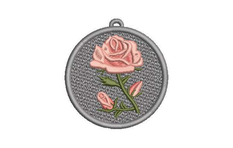 Rose Pendant/charm FSL Machine Embroidery File *DIGITAL DOWNLOAD* - Etsy