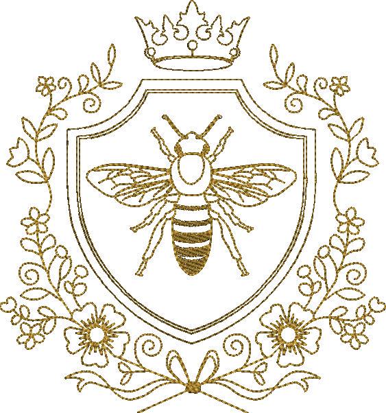 Bee Crest Machine Embroidery *DIGITAL FILE* 3 Sizes - Etsy