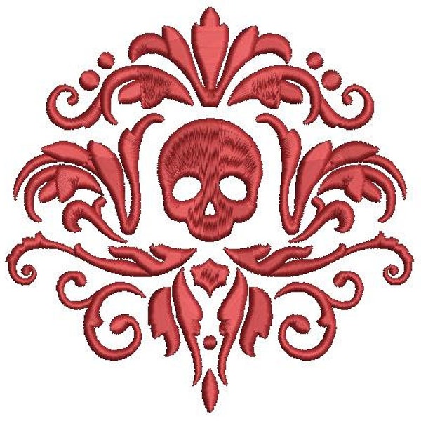 Skull Damask - Etsy