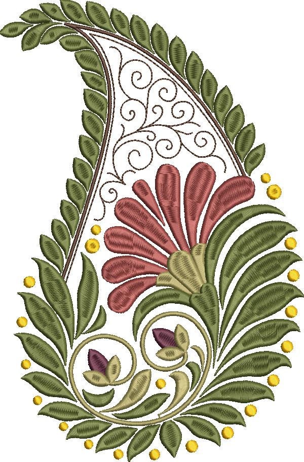 Paisley MACHINE EMBROIDERY File digital Files - Etsy