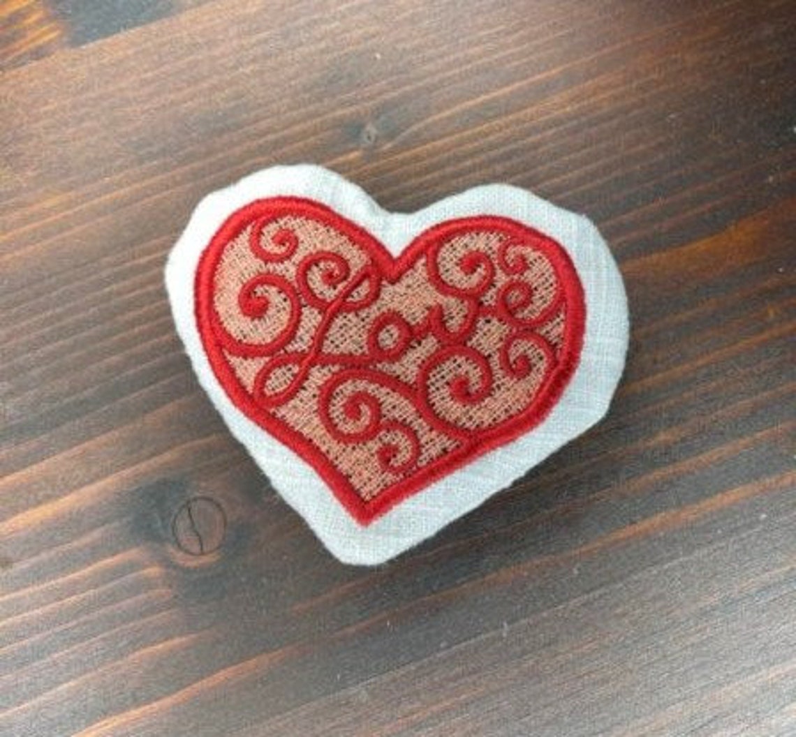 Embroidery Machine File Heart Love Lace Pendant With BONUS! *DIGITAL ...