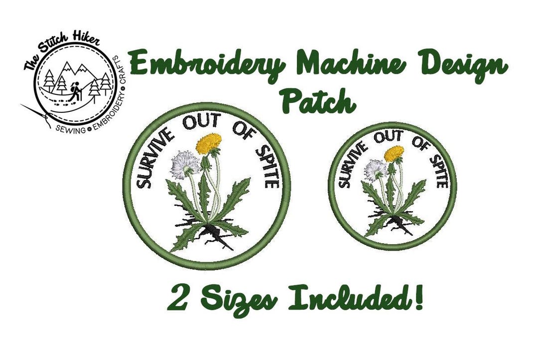 Survive Machine Embroidery Patch File 2 Sizes *DIGITAL DOWNLOAD* - Etsy