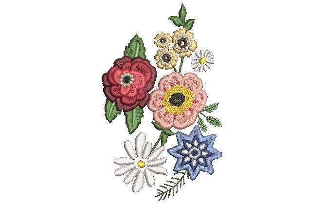 Spring Bouquet Machine Embroidery ALL the Files 4 Versions DIGITAL ...