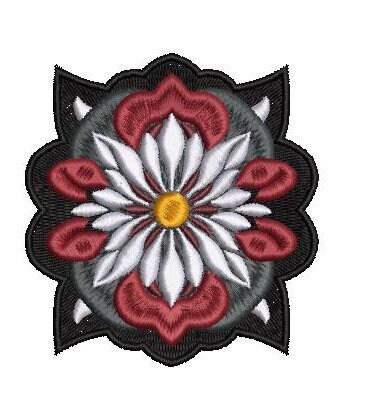 Goth Flower Machine Embroidery File 2 Versions *digital Download* - Etsy