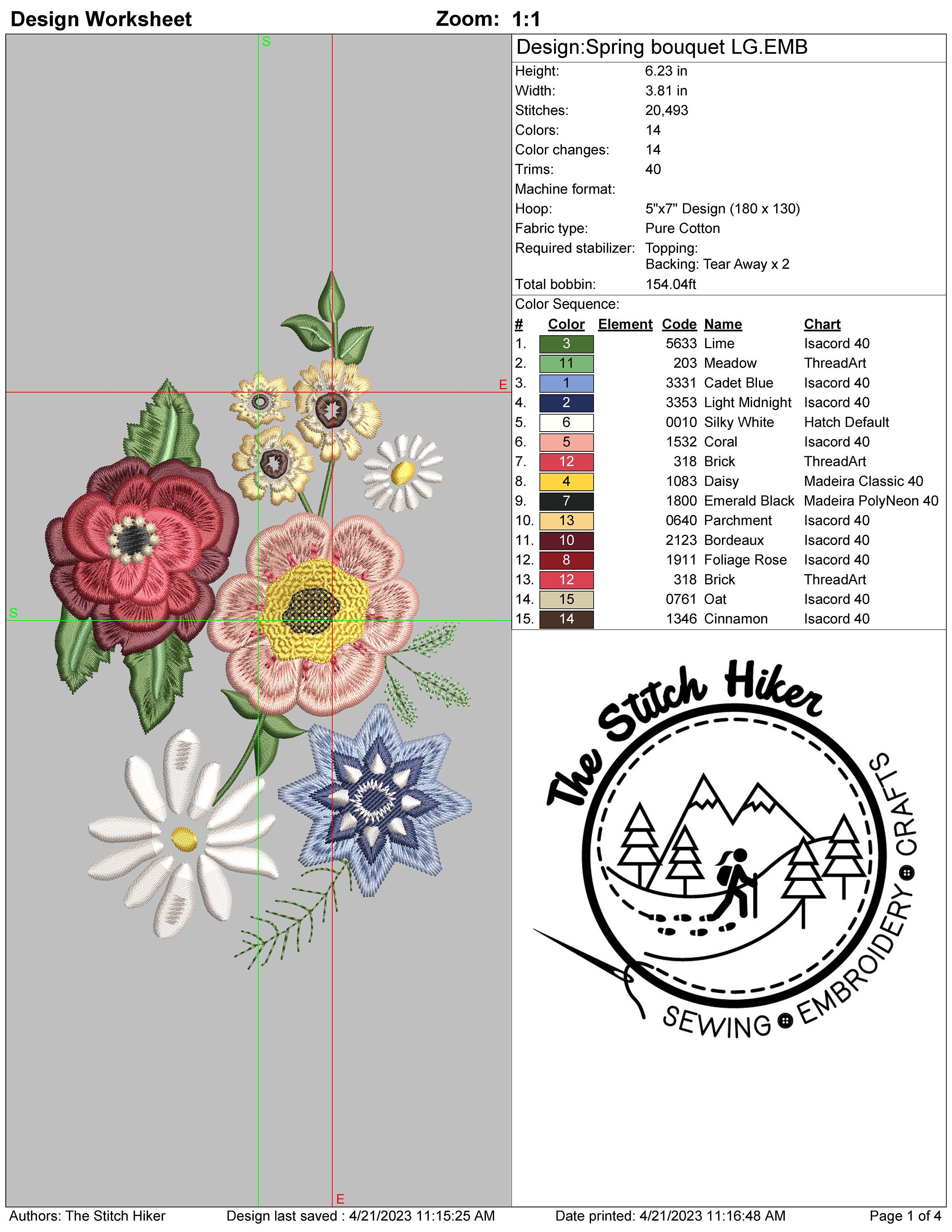 Spring Bouquet Machine Embroidery *DIGITIAL DOWNLOAD* - Etsy
