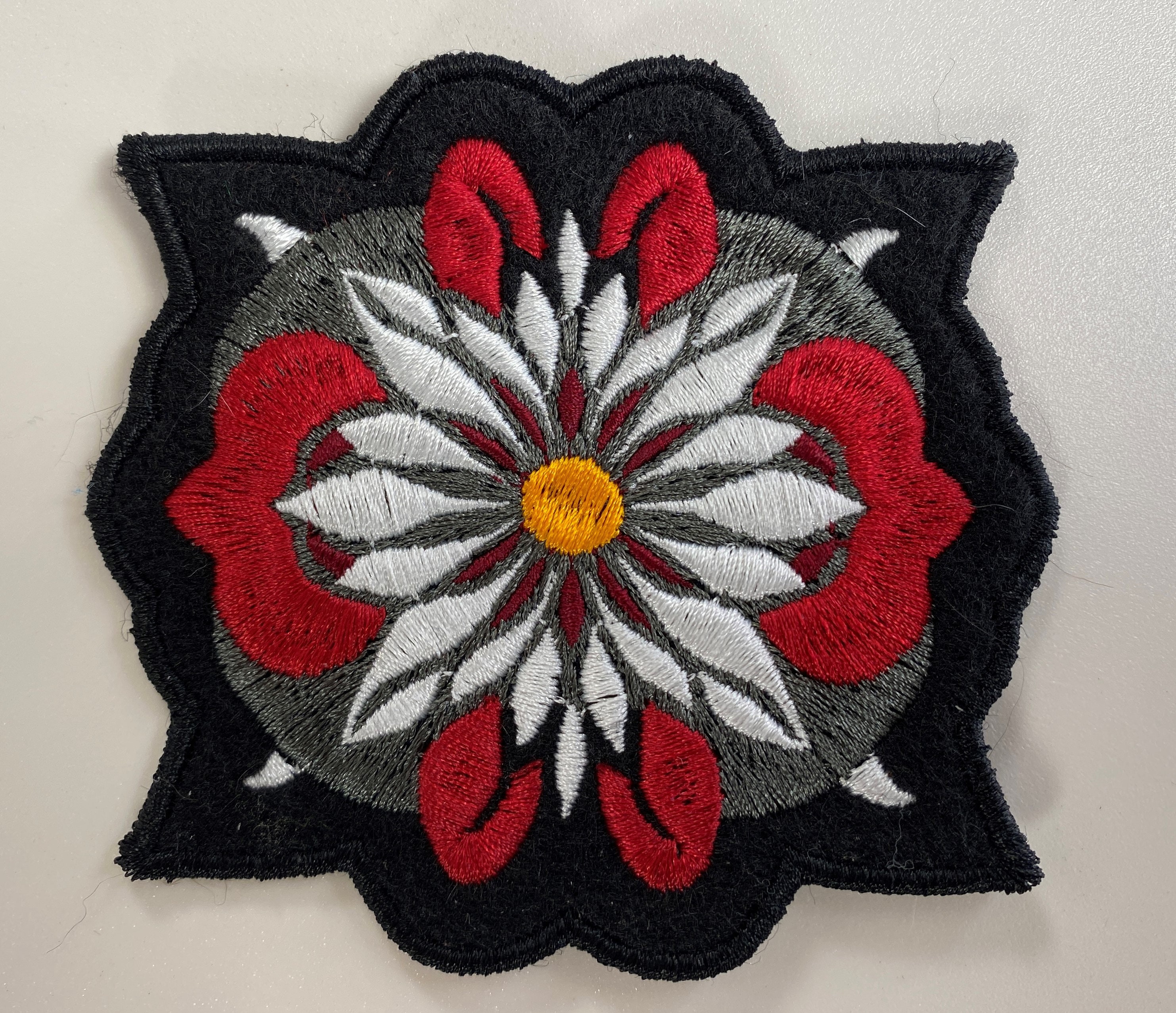 Goth Flower Machine Embroidery File 2 Versions *digital Download* - Etsy