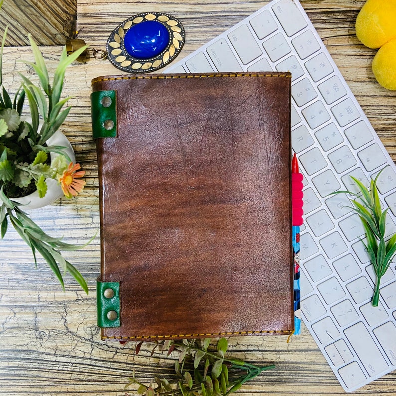 Hibiscus Leaf Leather Spell Book Journal Eco Friendly Handmade | Etsy