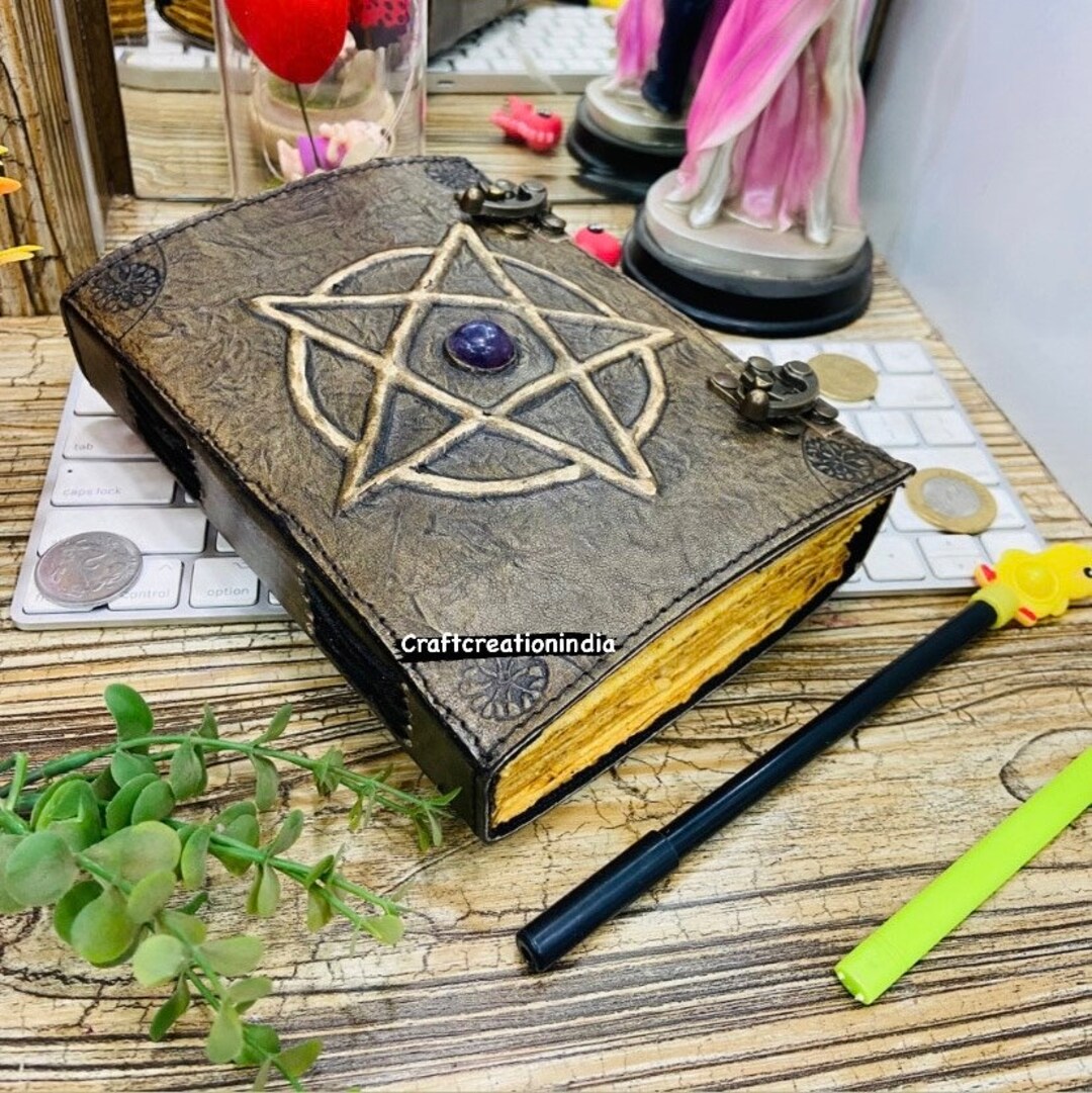 Hocus Pocus PENTAGRAM DIARY PRANK Book of Shadows Notebook Witch Book ...