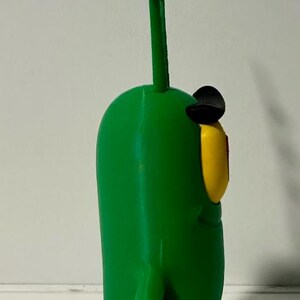 Plankton Inspired Figurine | One-eyed Cartoon Villain Decor | Green ...