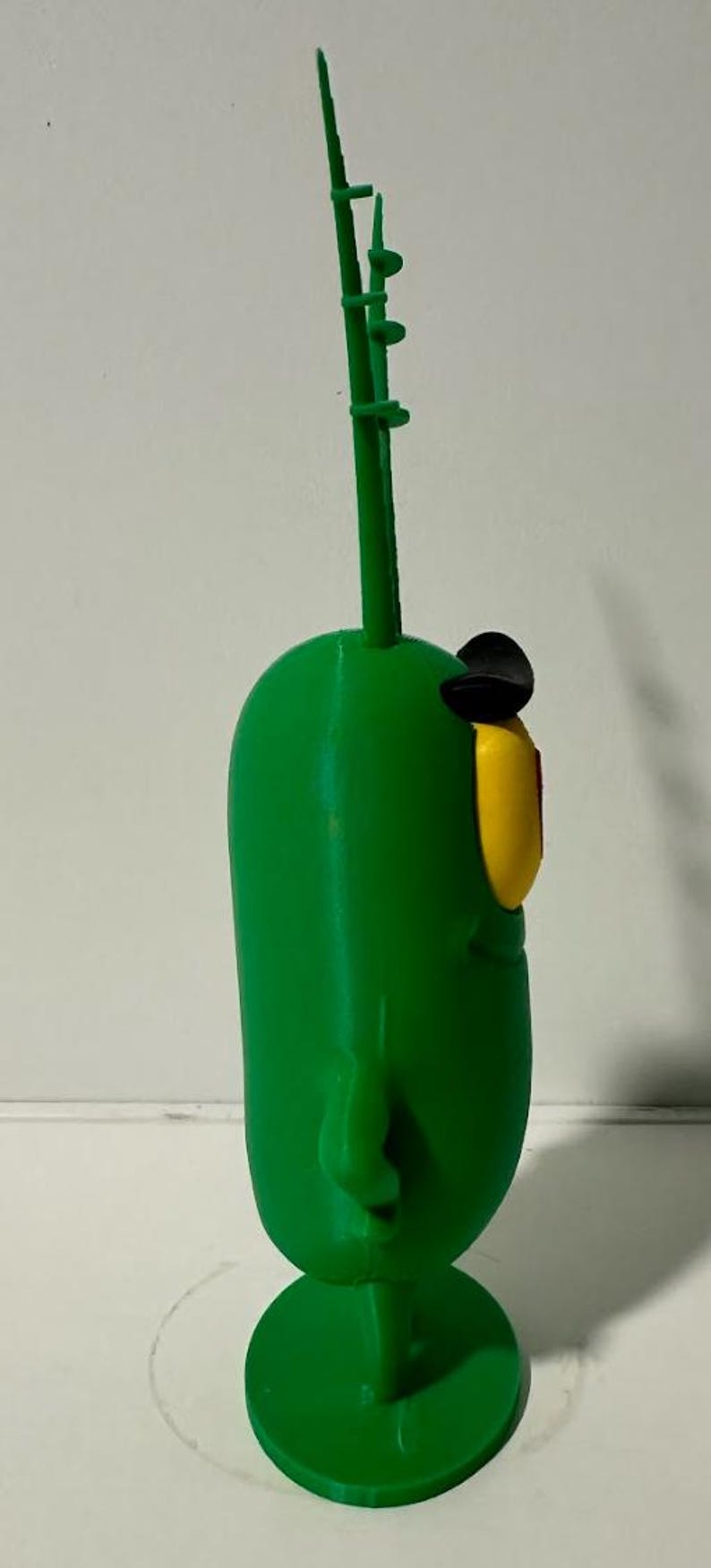 Plankton Inspired Figurine | One-eyed Cartoon Villain Decor | Green ...