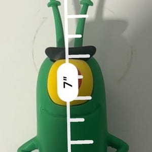Plankton Inspired Figurine | One-eyed Cartoon Villain Decor | Green ...