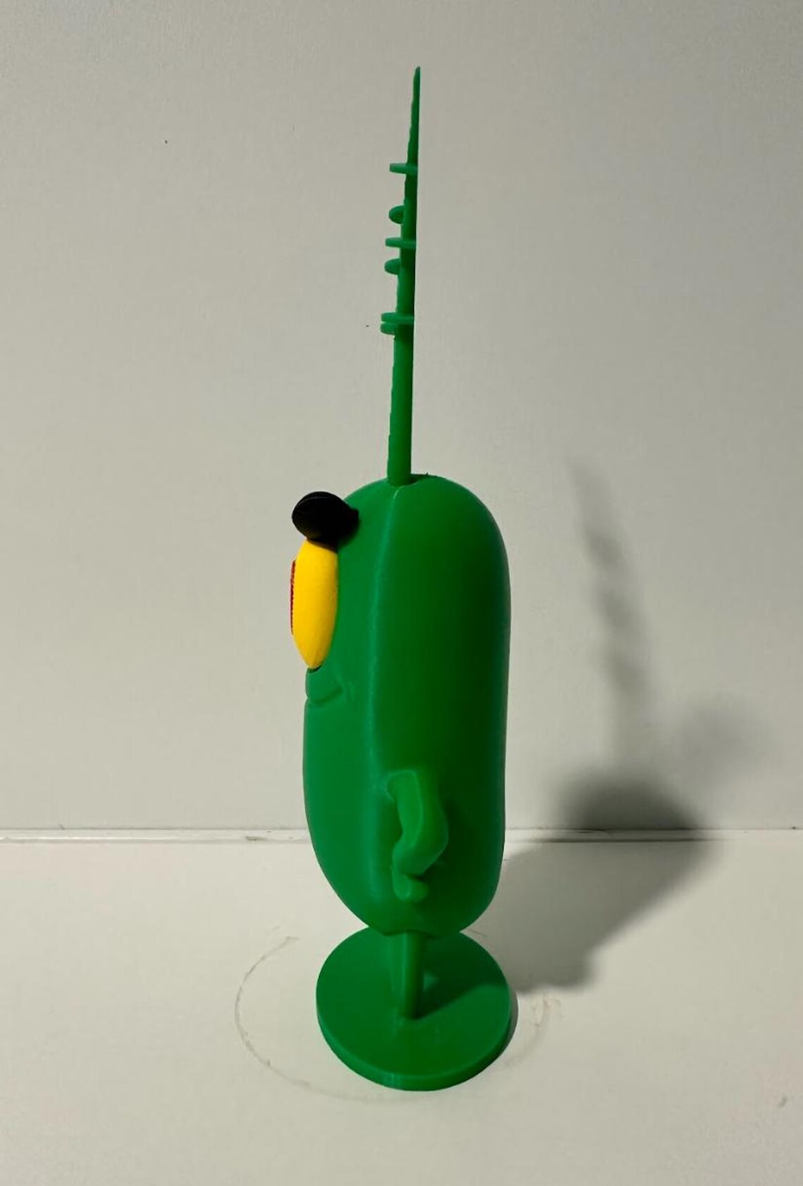 Plankton Inspired Figurine | One-eyed Cartoon Villain Decor | Green ...