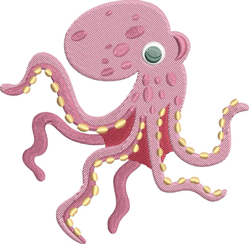 Octopus Machine Embroidery Design: Sea Creature (digital Download) - Etsy
