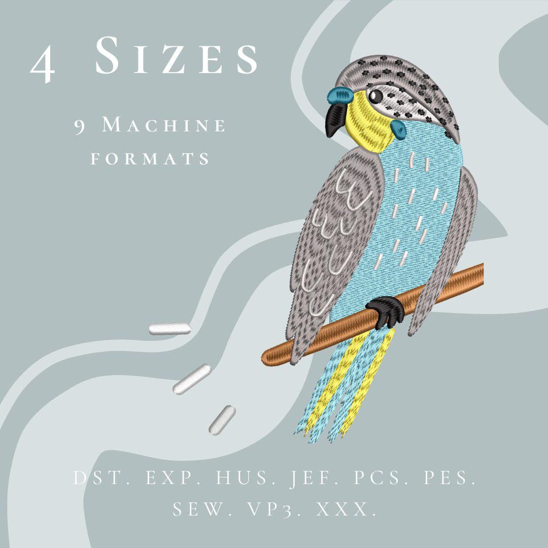 Сartoon Parrot - Machine Embroidery Design - 4 Sizes, Exotic Parrot ...