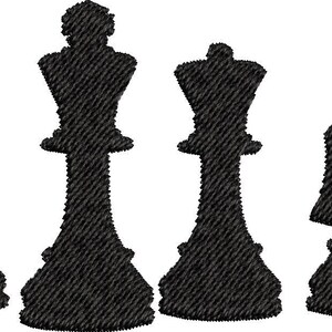 Chess Silhouette Embroidery Design, Chess Piece Embroidery File, King ...